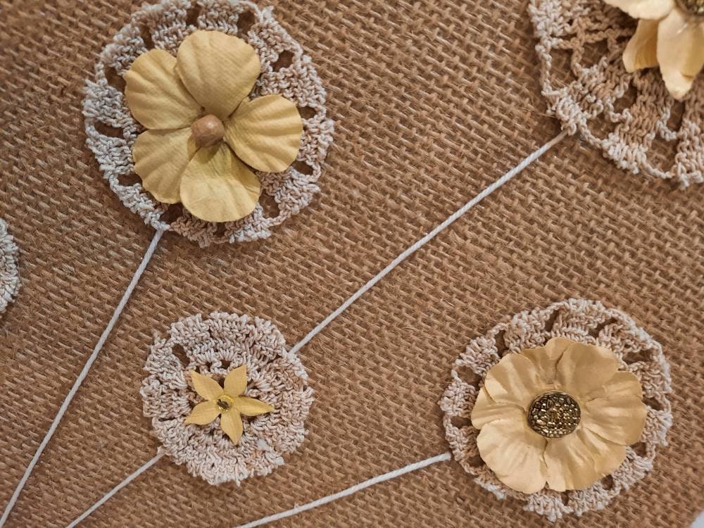 Canvas Artwork Mural Made From Crocheted Needlepoint Mini - Etsy