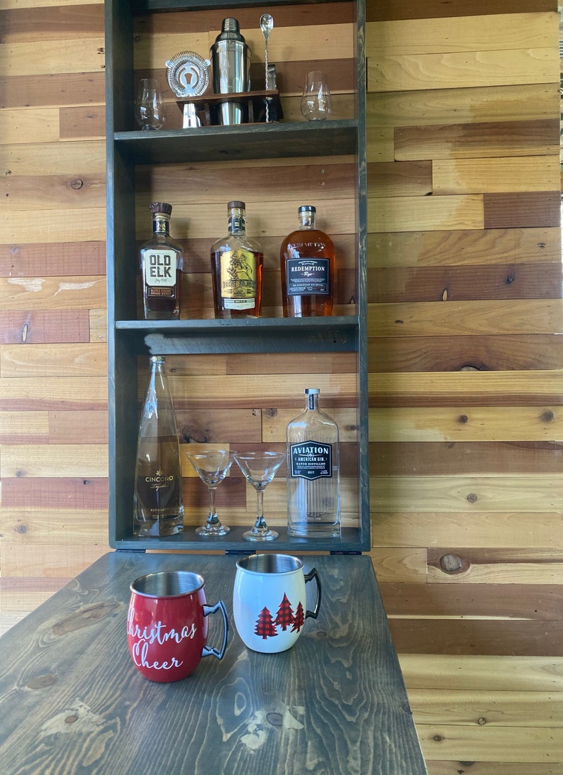 Rustic Murphy Bar Table | Drop Down Table | Dry Bar | Murphy Desk ...