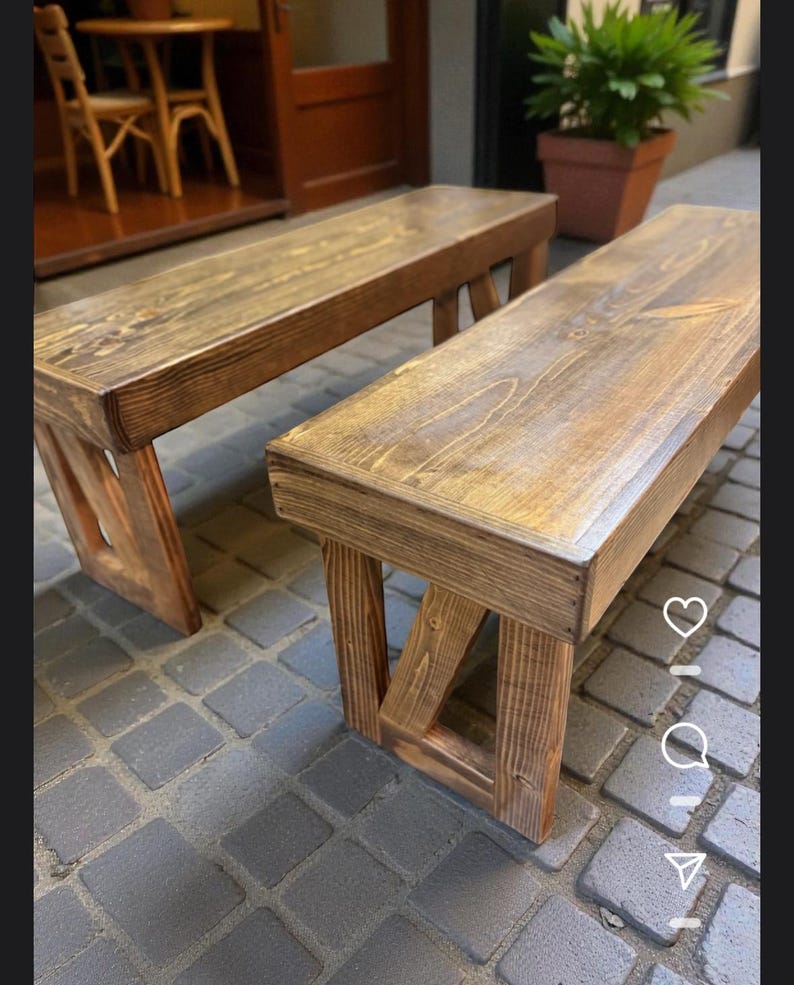 Rustic Reclaimed Wood Folding Bench | Handcrafted Farmhouse Seating ...