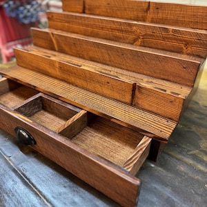 Deep Shelf Cologne and Perfume Display Rack With Storage Drawer ...