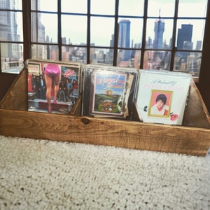 Rustic Record Storage Cabinet | Multiple Bay Vinyl Record Stand | Album ...