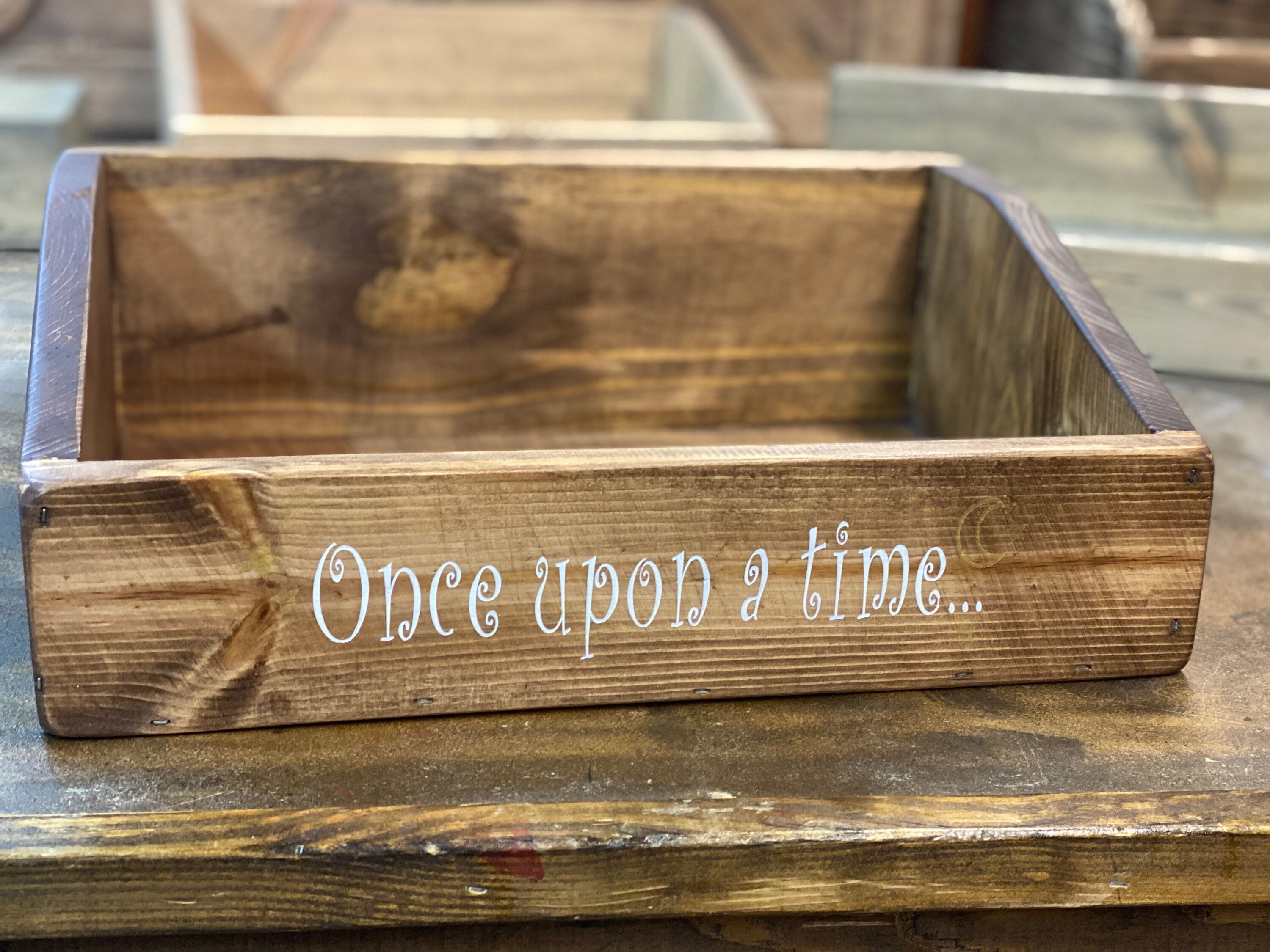 Reclaimed Wood Kitchen Counter Box Rustic Canister Crate | Etsy