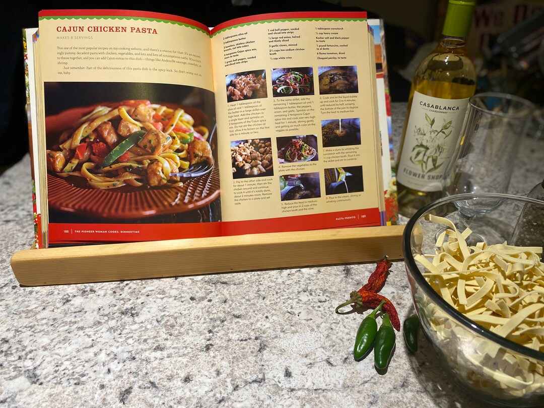 Reclaimed Wood Cookbook Shelf; Wood Cookbook Stand; Farmhouse Cookbook ...