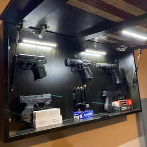 American Flag Concealment Case | Lighted Gun Cabinet | RFID Locks ...