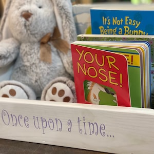 Rustic Nursery Book Box | Reclaimed Wood Baby Shower Crate | Reclaimed ...