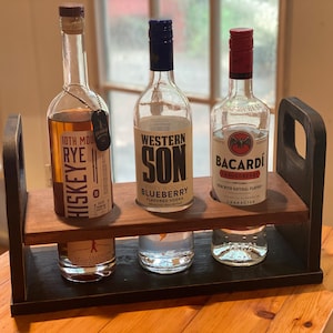 Rustic Bottle Caddy; Drink Caddy; Wine Storage; Bottle Storage; Wine ...