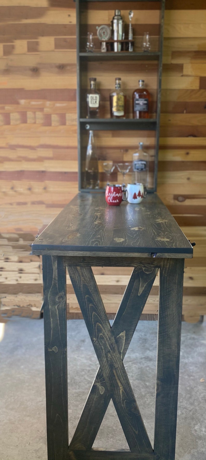 Rustic Murphy Bar Table | Drop Down Table | Dry Bar | Murphy Desk ...