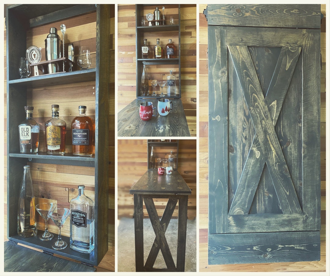 Rustic Murphy Bar Table | Drop Down Table | Dry Bar | Murphy Desk ...