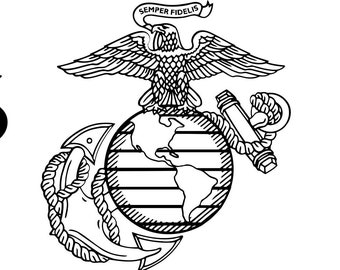 Usmc Dxf File - Etsy