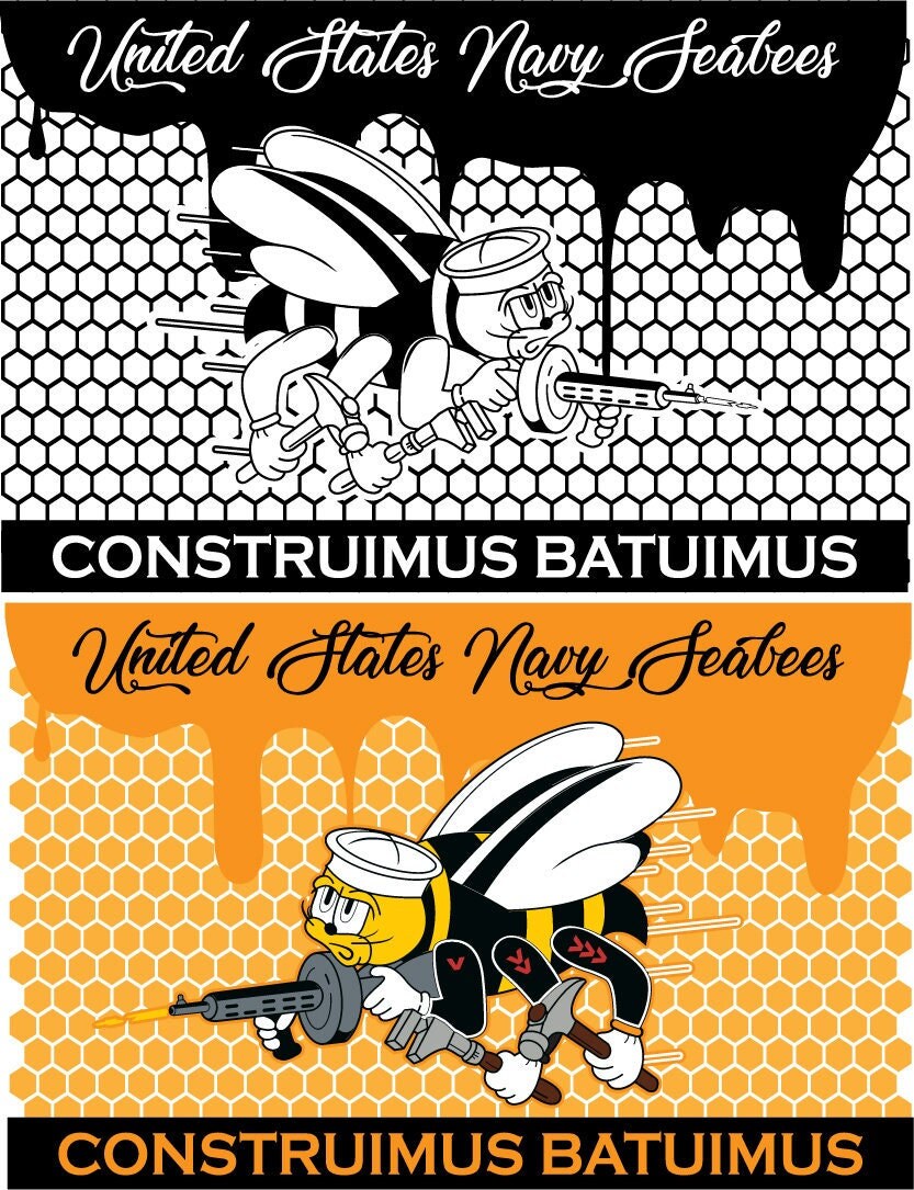 Seabee Design Svg Laser Engraving or Cricut CBMU Seabee Vector - Etsy