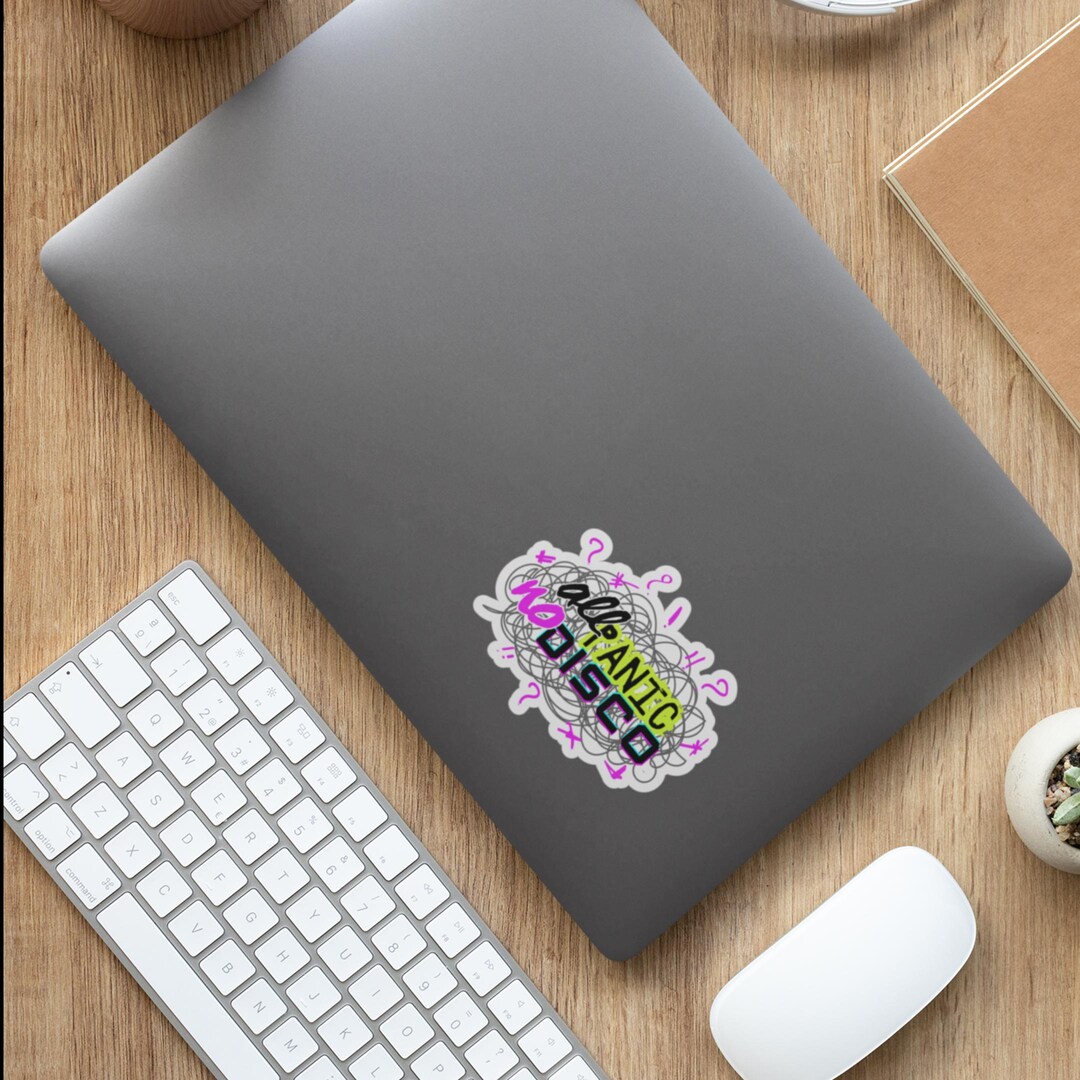All Panic, No Disco Stickers - Quirky Fun Laptop Decals, Cool Water ...