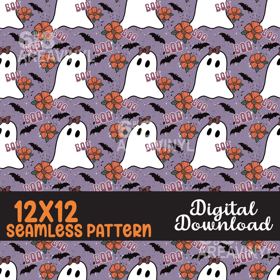 Ghost Digital Patterns, Seamless Pattern,halloween Digital Paper - Etsy