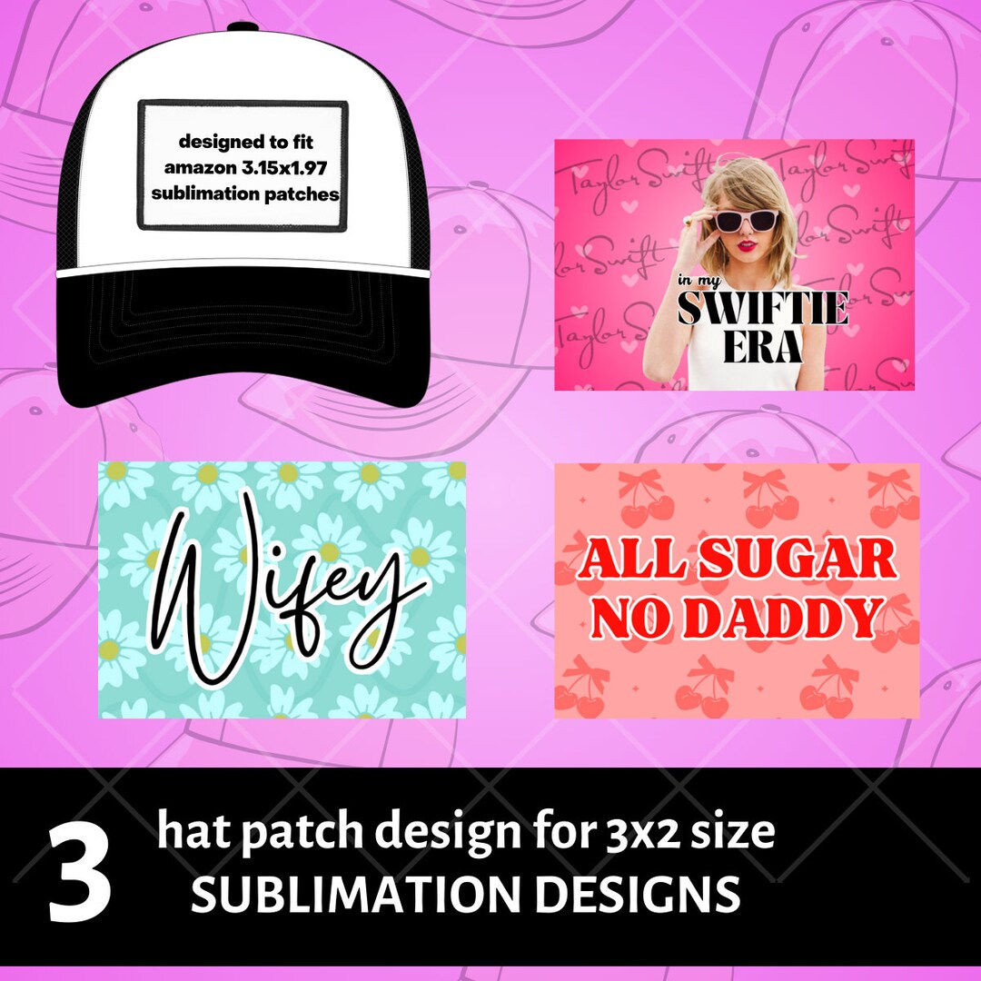 Hat Patches, Png File, Hat Patch Sublimation Design, Trucker Hat Patch ...