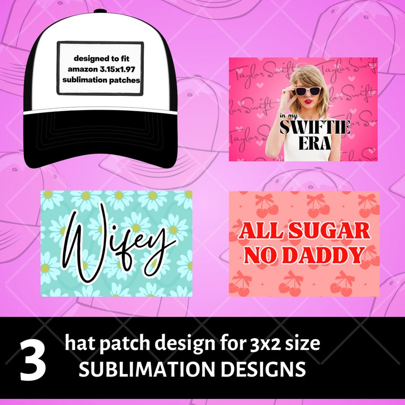 Hat Patches, Png File, Hat Patch Sublimation Design, Trucker Hat Patch ...