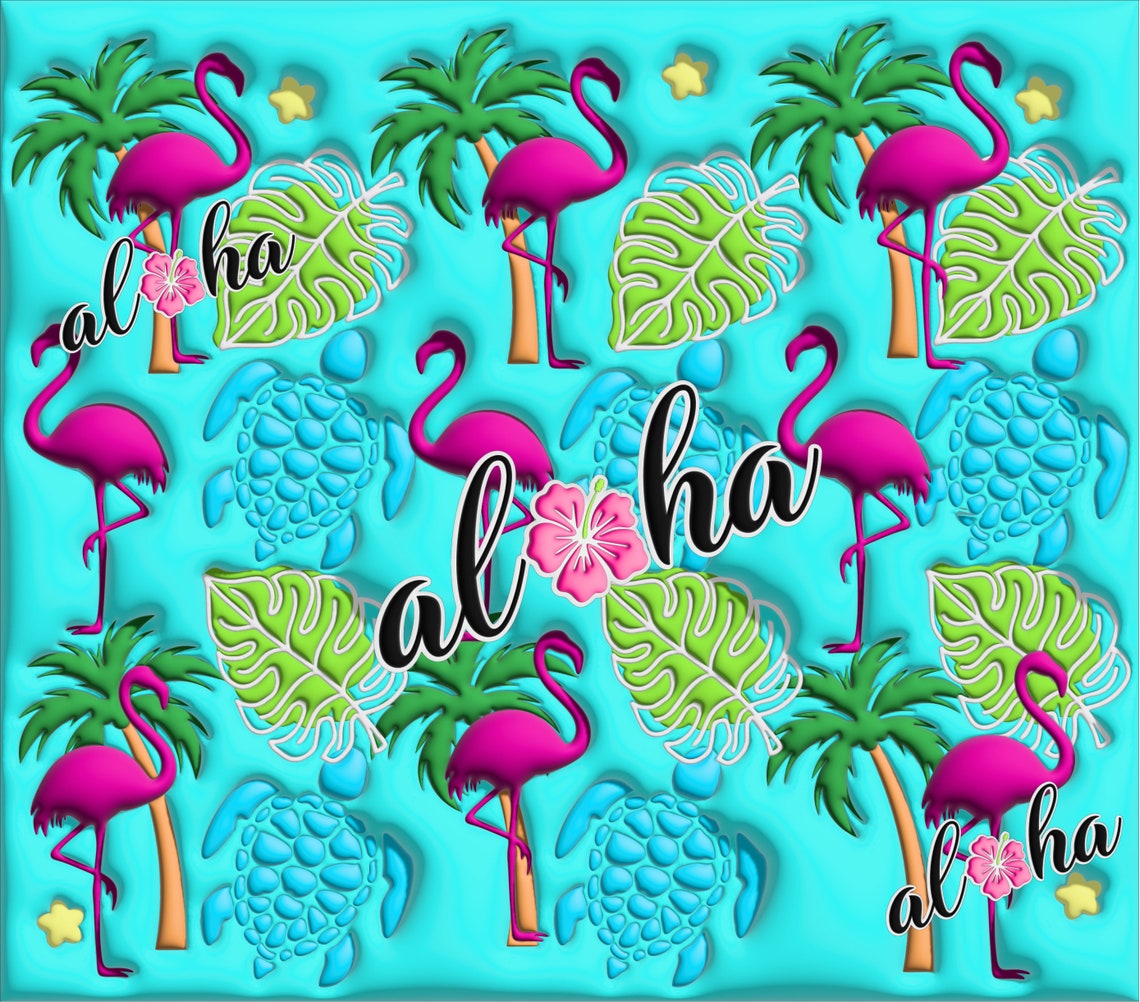 3D Puff Cup Wrap Flamingo Cup Wrap Sublimation Puff Wrap - Etsy