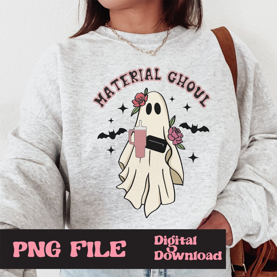 Material Ghoul PNG, Digital Download, Ghost Png, Funny Halloween Shirt Design, Boo Jee Ghost ...