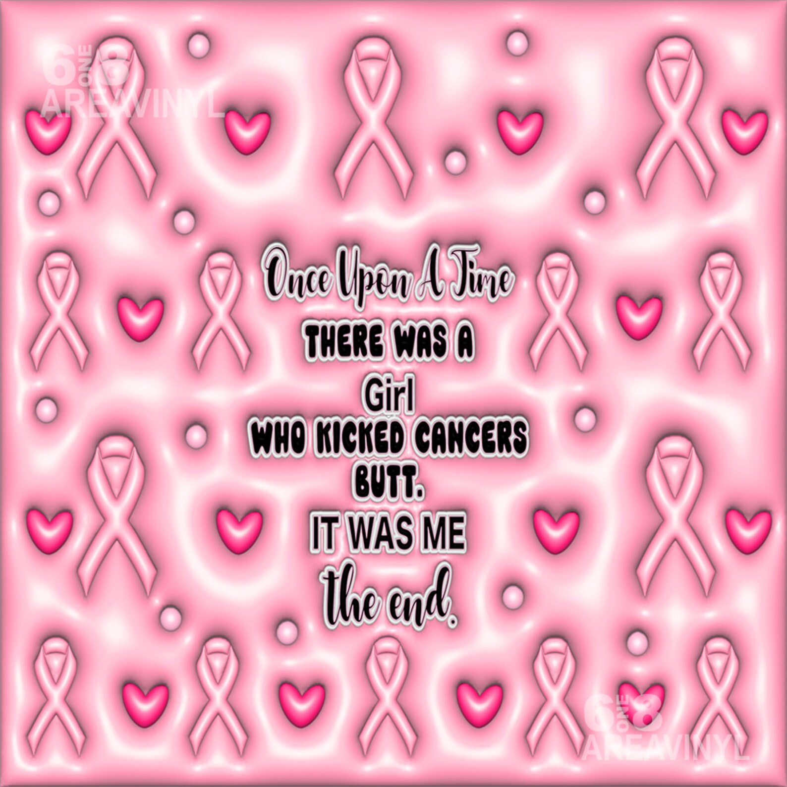 Kick Cancers Butt Tumbler Wrap, Breast Cancer Survivor, 3D Tumbler ...