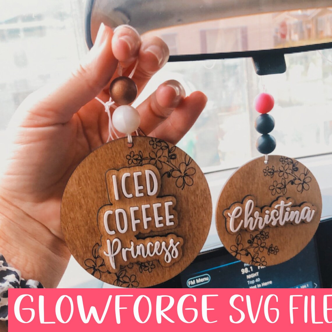 Carcharm Svg File, Glowforge Car Charm Svg, Svg File, Laser Cut File ...