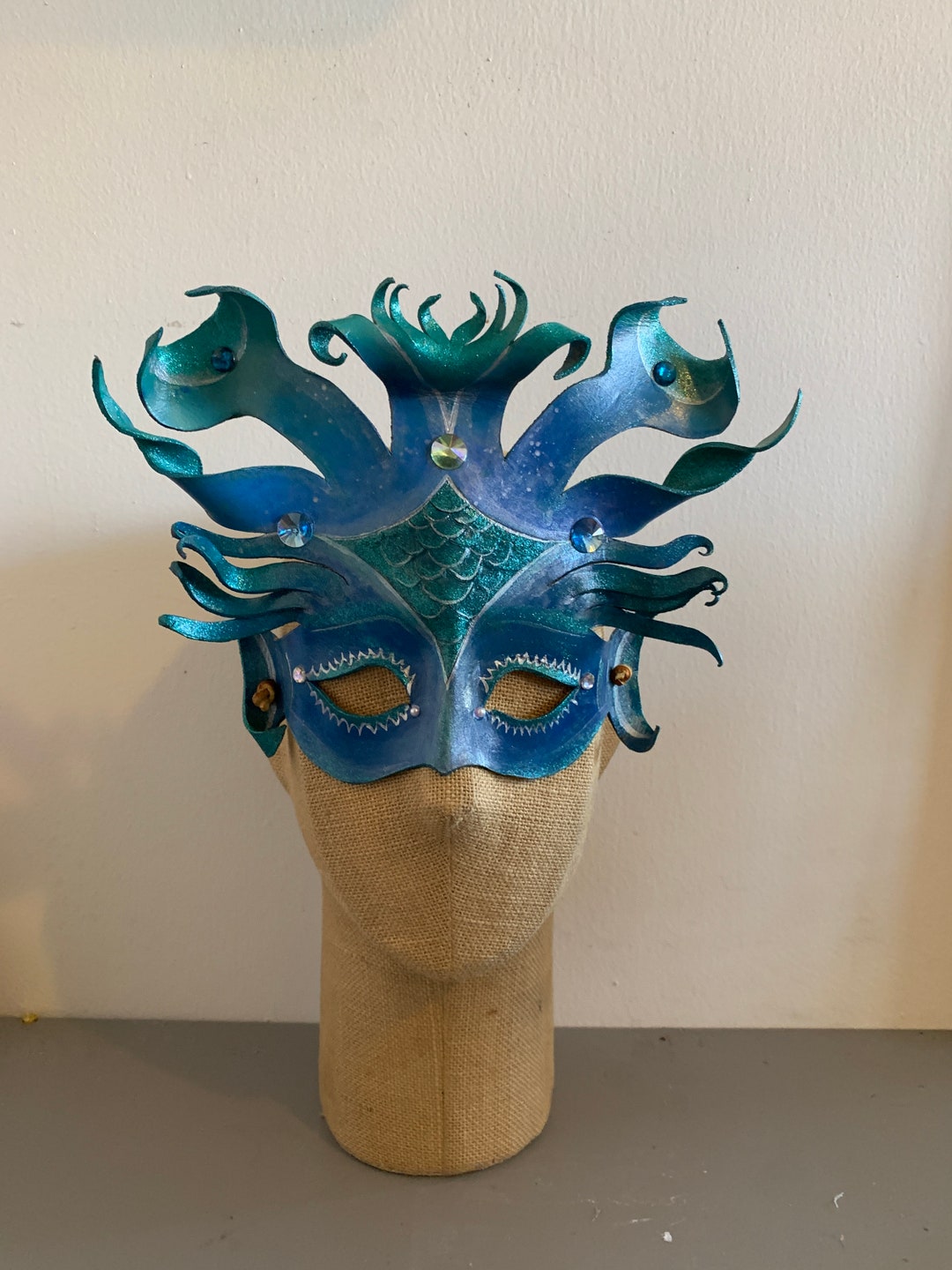 Mermaid/merman Leather Mask - Etsy