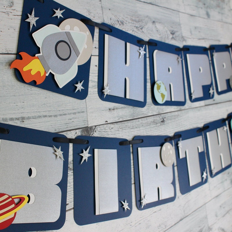 Galaxy Birthday Banner - Etsy