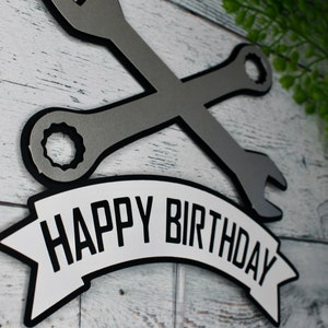 Tools Cake Topper Wrench Cake Topper Happy Birthday Cake - Etsy