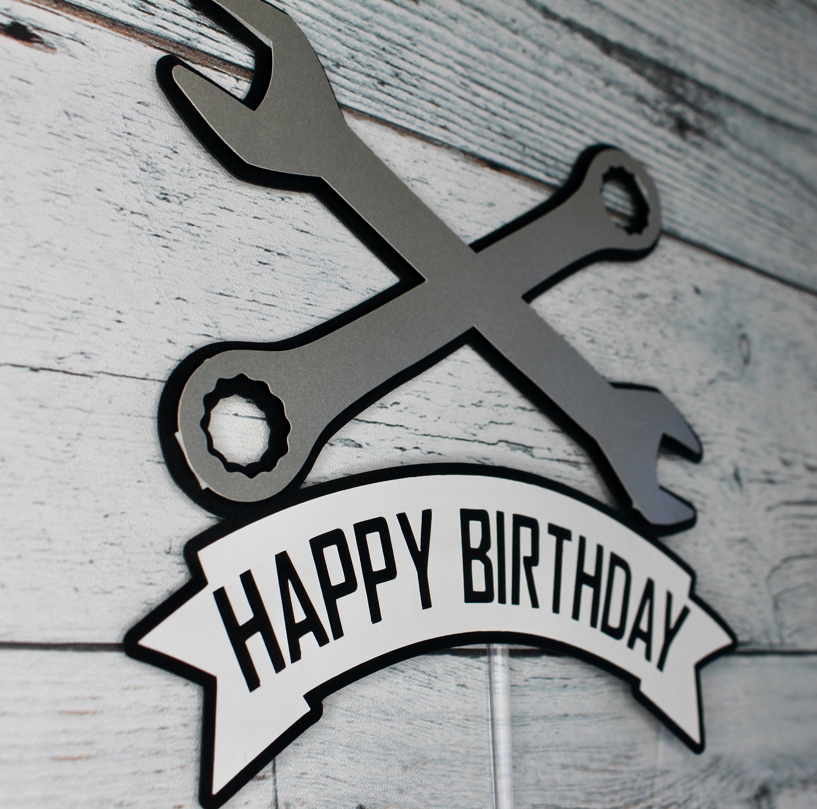 Tools Cake Topper Wrench Cake Topper Happy Birthday Cake - Etsy