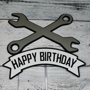 Tools Cake Topper Wrench Cake Topper Happy Birthday Cake - Etsy