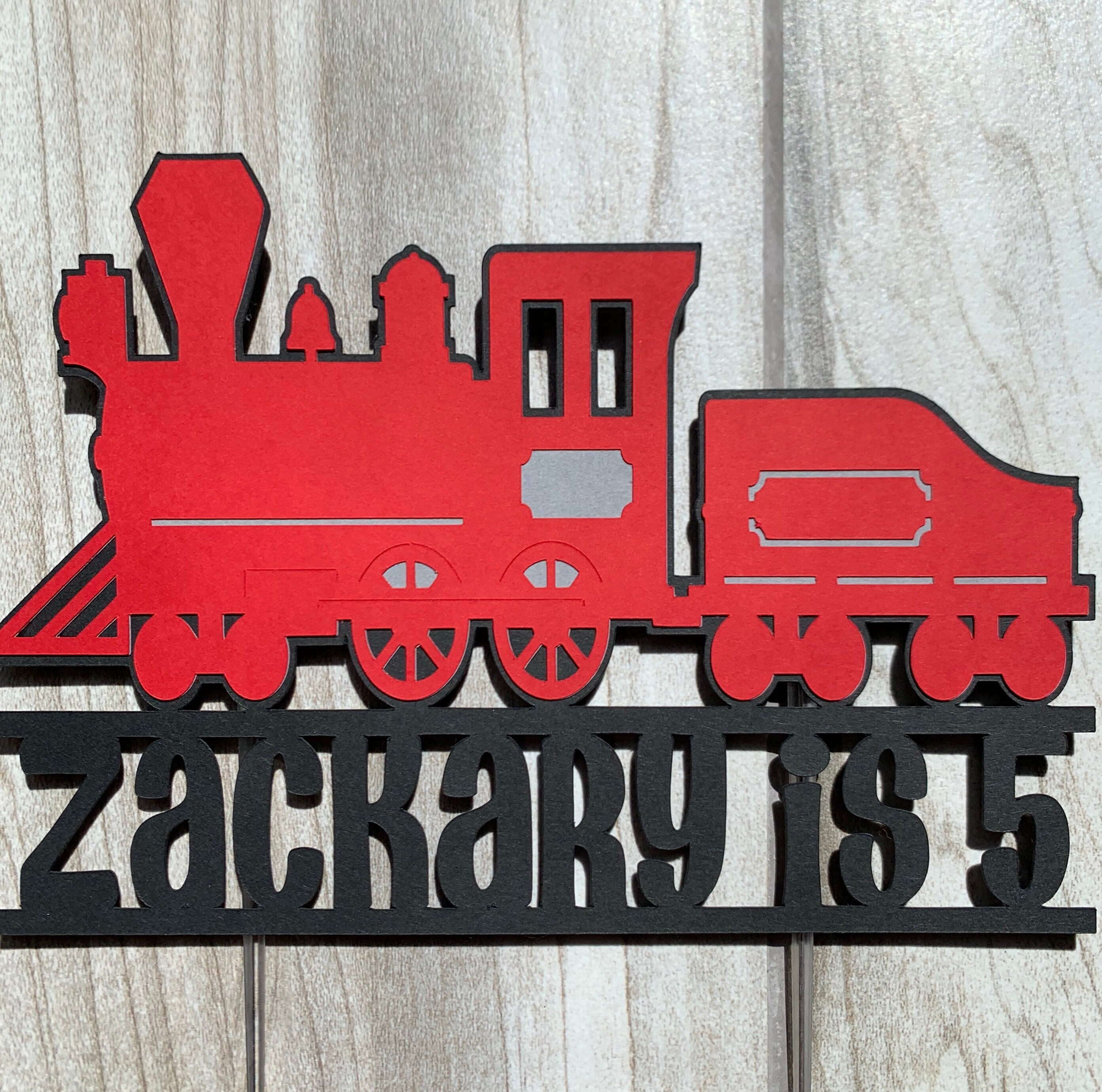 Train Cake Topper Cake Topper Train Caboose Engine Choo - Etsy Norway