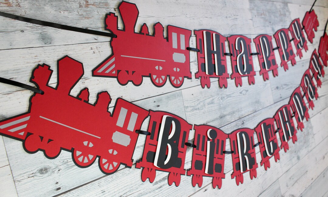 Train Banner, Train Name Banner, Train Happy Birthday Banner, All ...