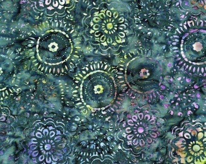 Packed Flowers in Mallard by Timeless Treasures Fabrics Tonga Batiks ...