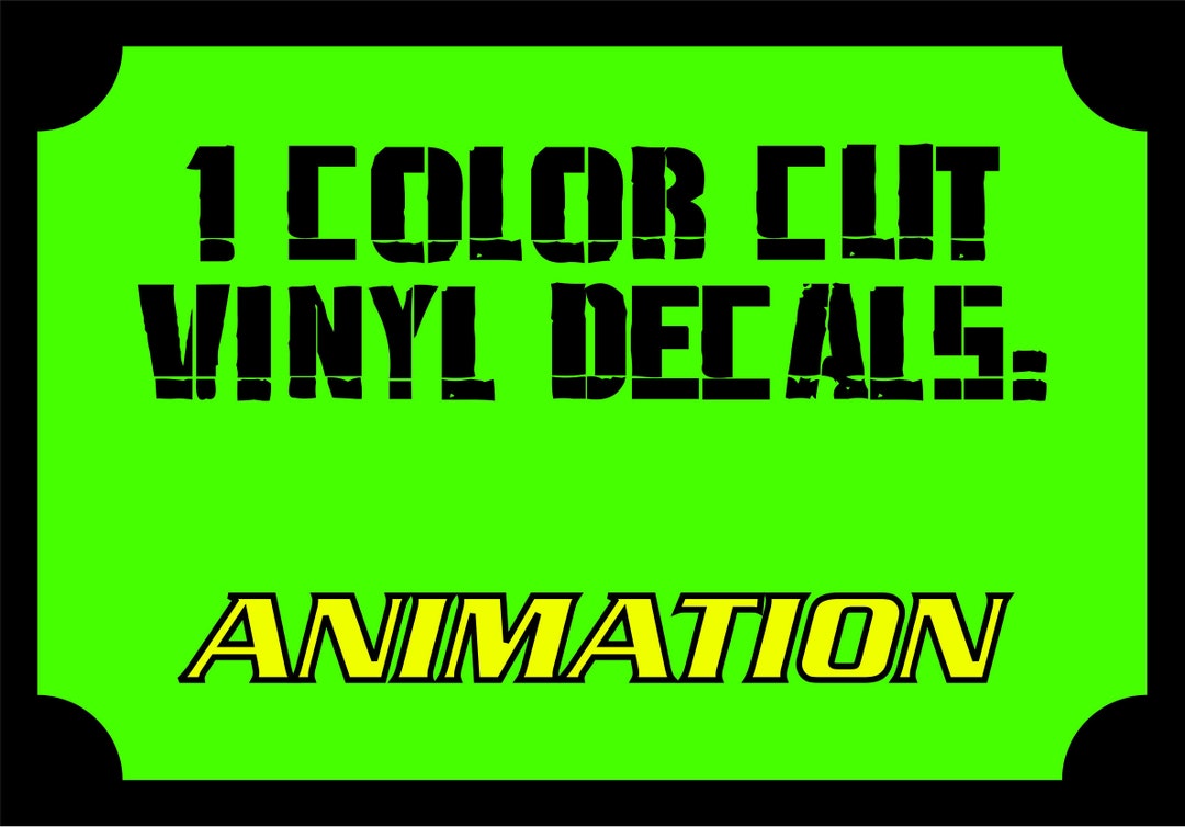 1 Color Cut Vinyl Window Decal: Animation II - Etsy
