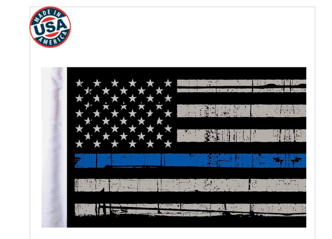 Thin Blue Line Motorcycle Flag “6 X 9” - Etsy