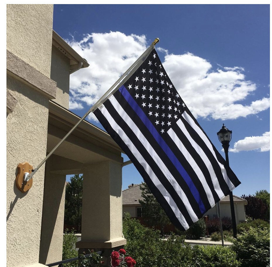 Thin Blue Line Flag Embroidered or Polyester - Etsy