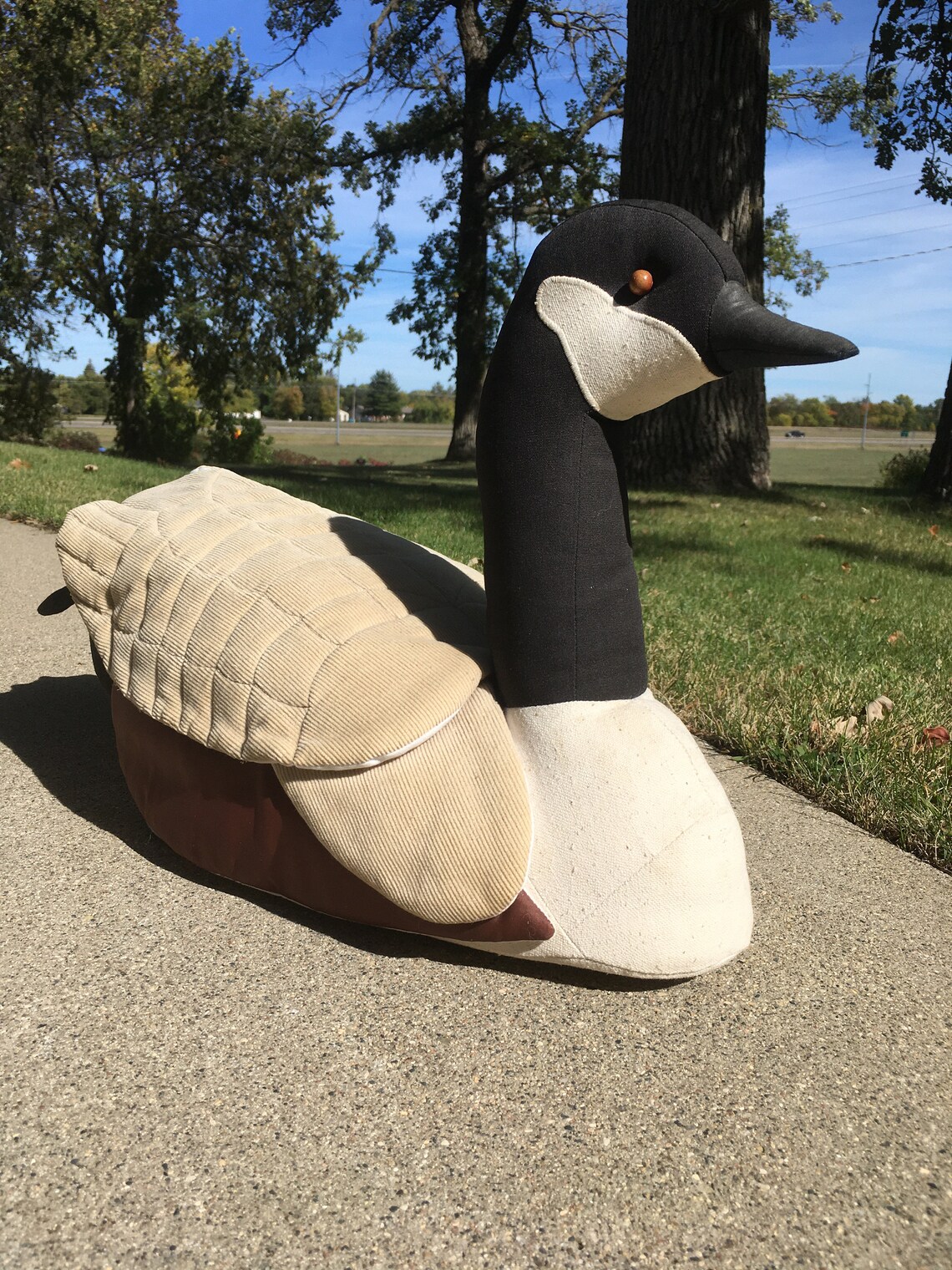 Vintage Handmade Canada Canadian GOOSE Fabric Sculpture Decoration ...
