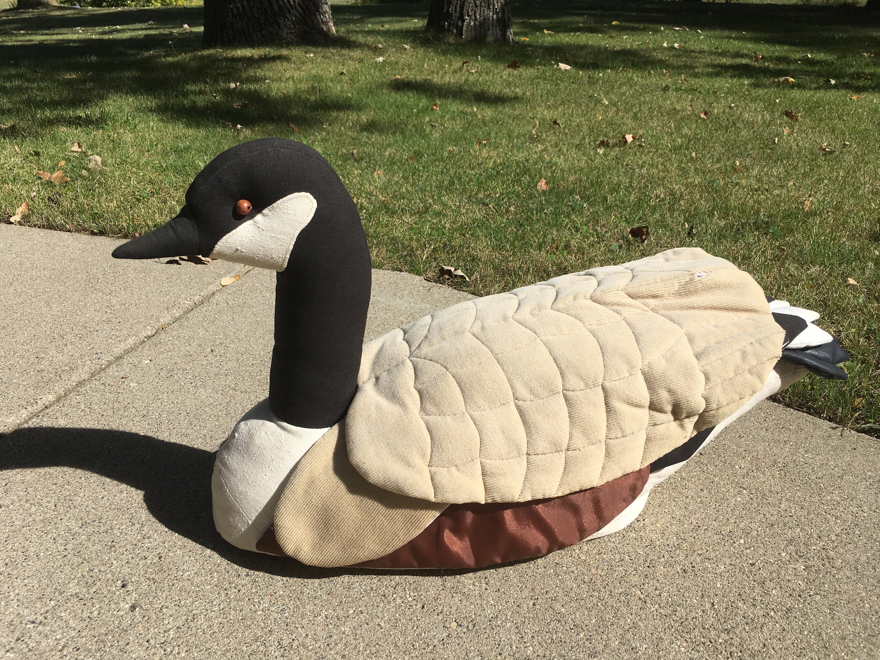 Vintage Handmade Canada Canadian GOOSE Fabric Sculpture Decoration ...