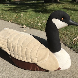 Vintage Handmade Canada Canadian GOOSE Fabric Sculpture Decoration ...