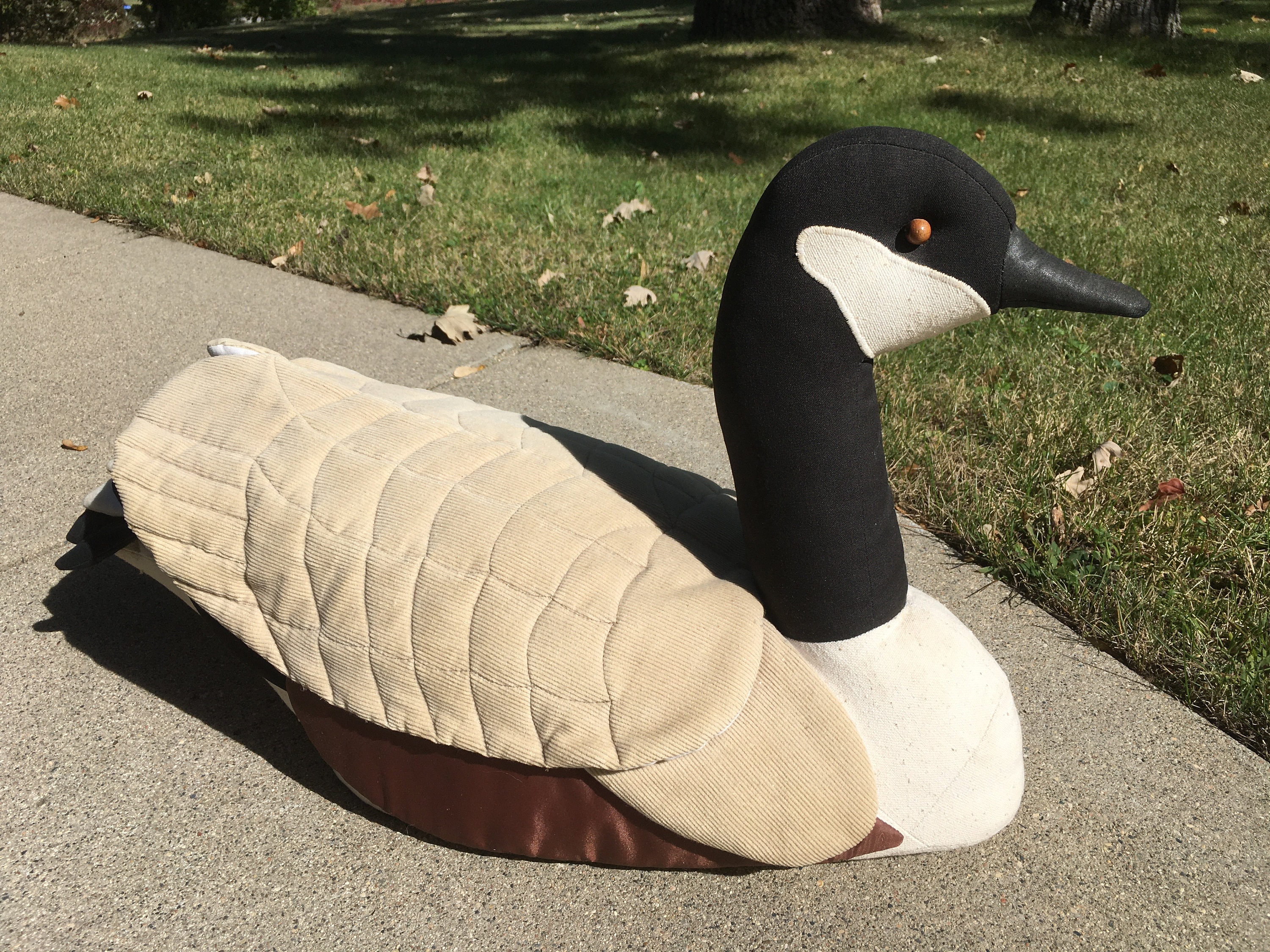 Vintage Handmade Canada Canadian GOOSE Fabric Sculpture Decoration ...