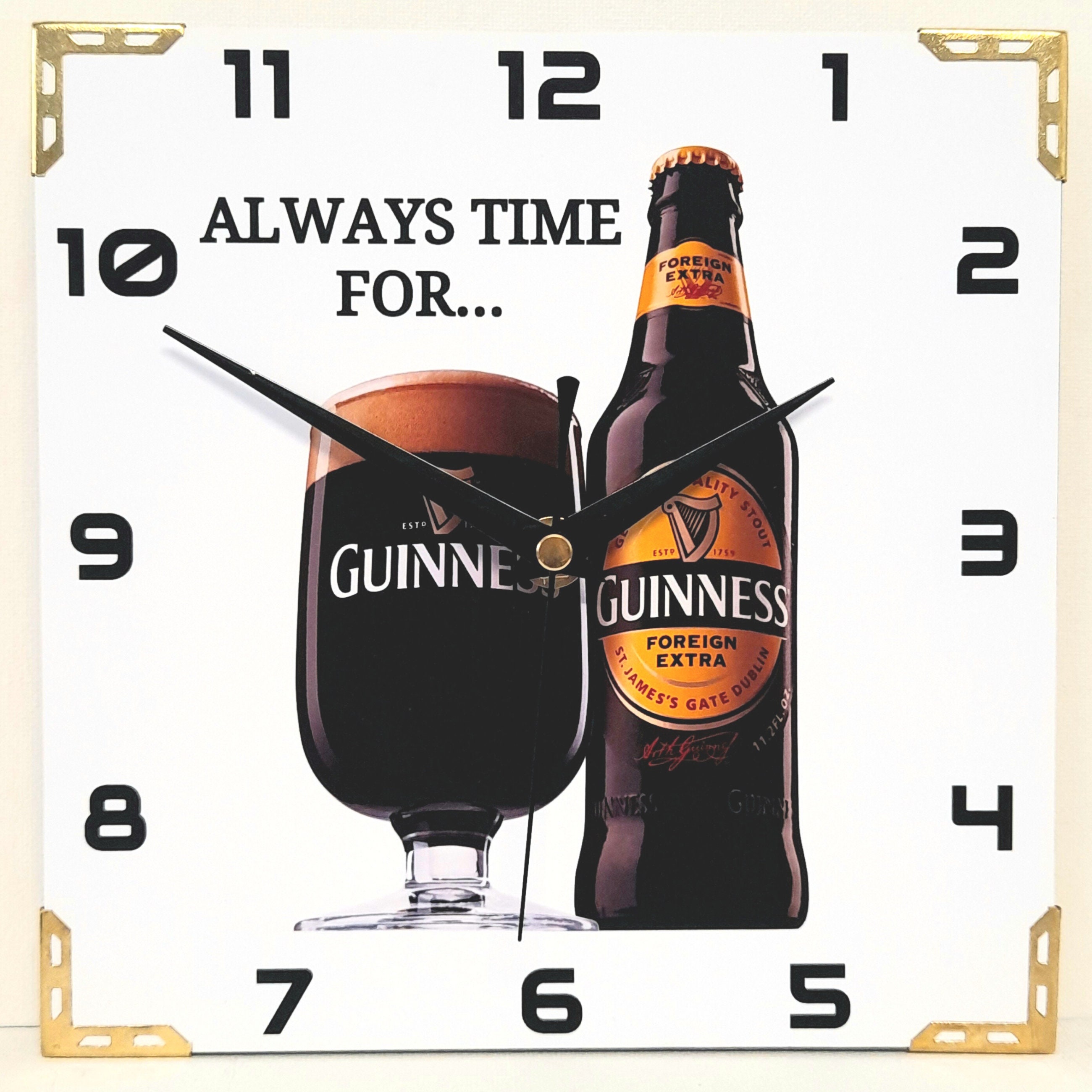 Hand Made Guinness Wall Clock with Silent Movement | Etsy
