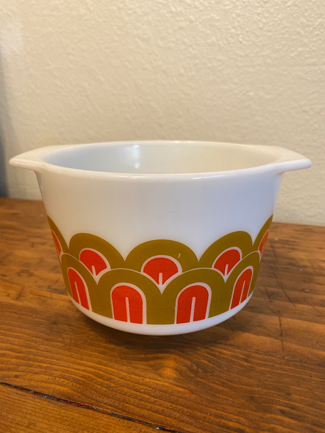 Pyrex Red & Gold Arches #343 Bowl 1 1/2 Quart - Etsy