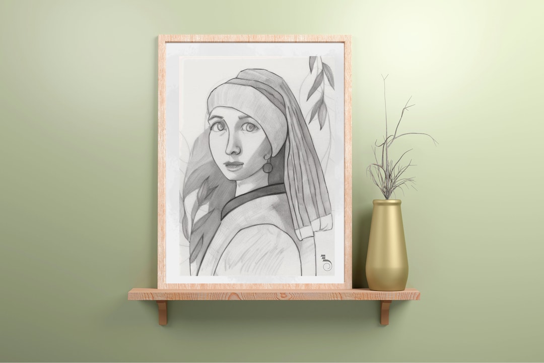 Girl With a Pearl Earring Drawings Coloring Page Painting Johannes ...