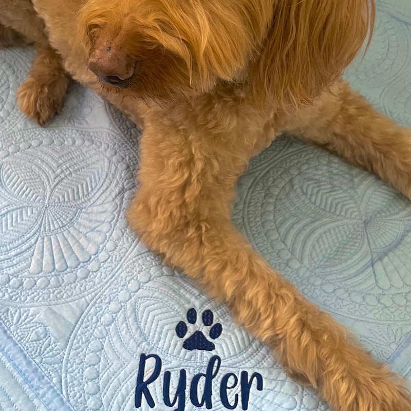 Dog Paw Print Quilt Blanket - Etsy