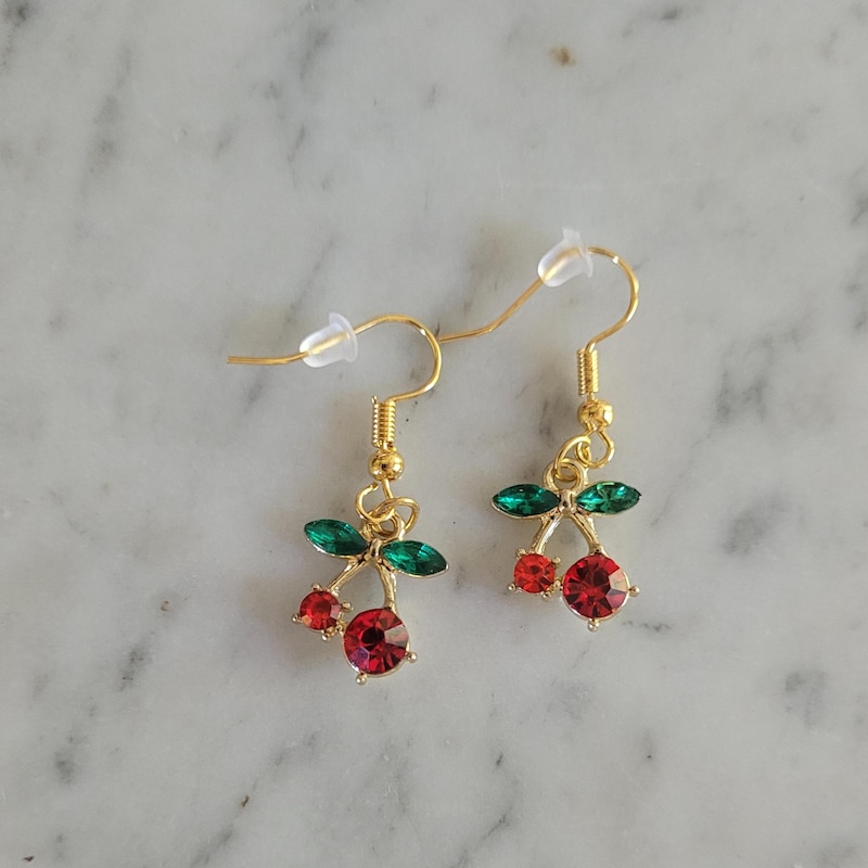Cherry Earrings - Etsy