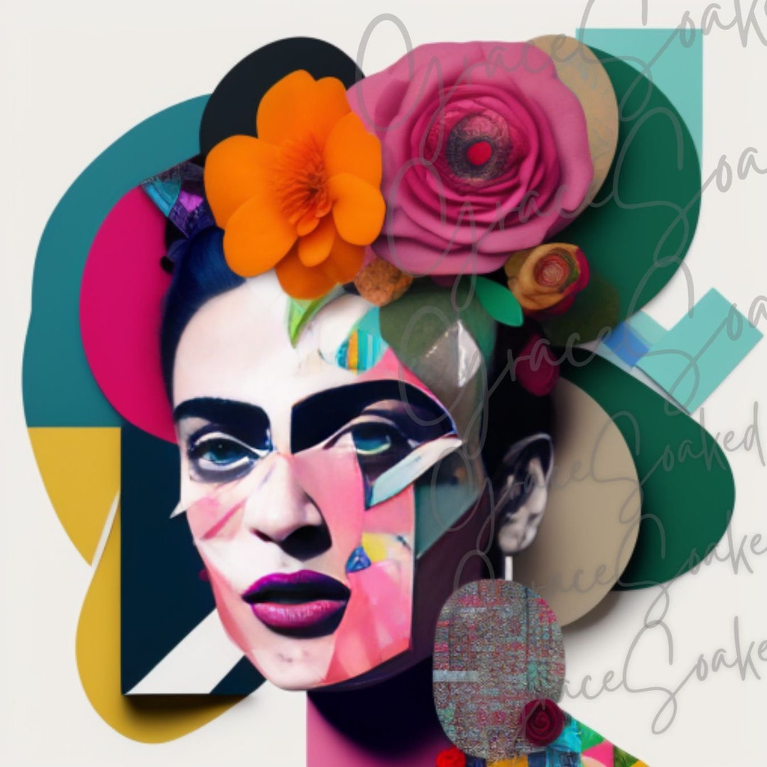 FRIDA Inspired Collage Art Print Eclectic New York Street V Digital ...