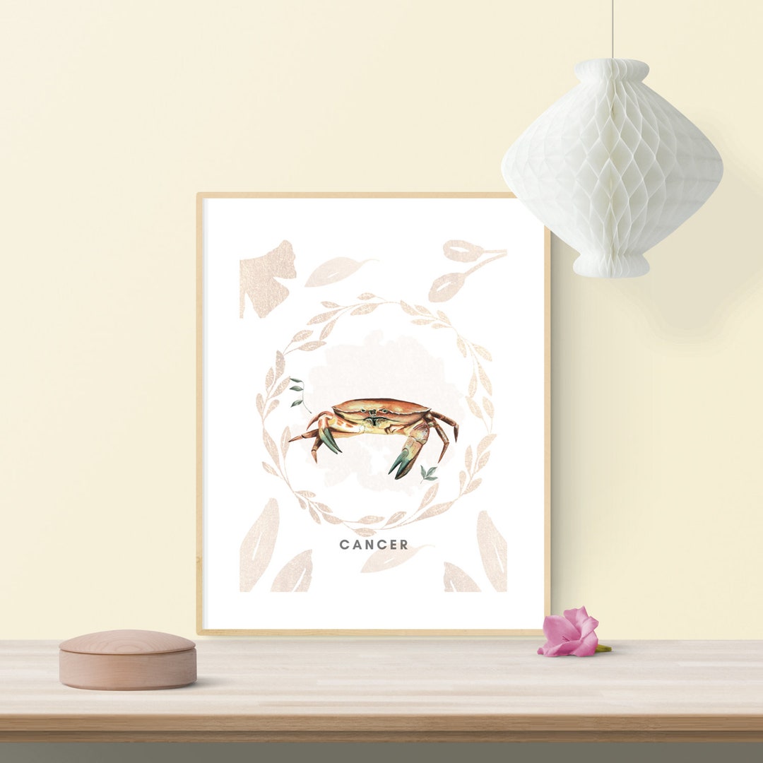 Zodiac Astrology Print Printable DIY Cancer - Etsy