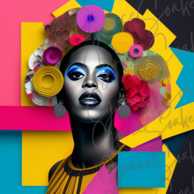 Beyonce Inspired Collage Art Print Eclectic New York Street I Digital ...