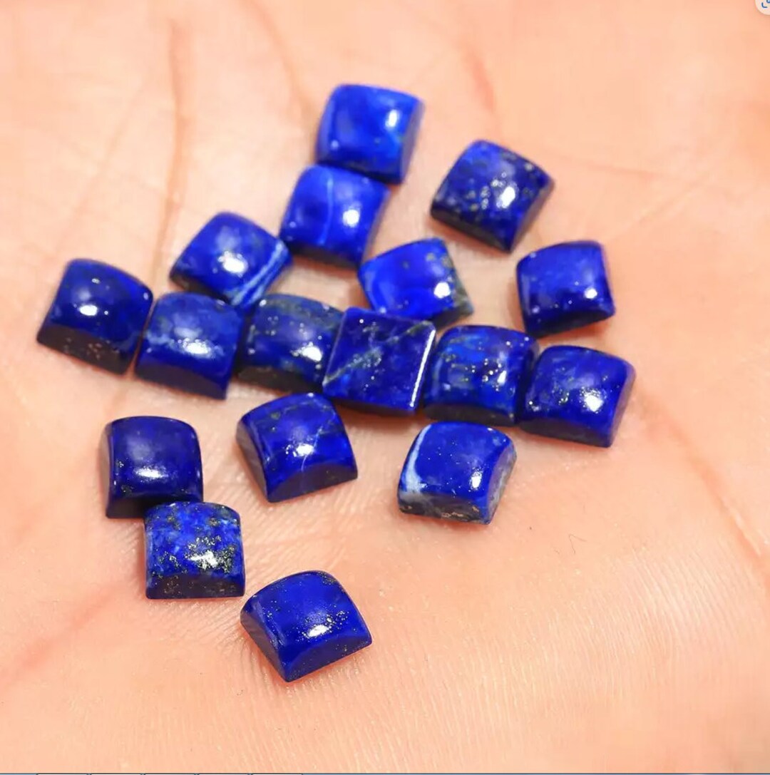 Natural Lapis Lazuli Square Shape Cabochon Gemstone, Lapis Lazuli High ...