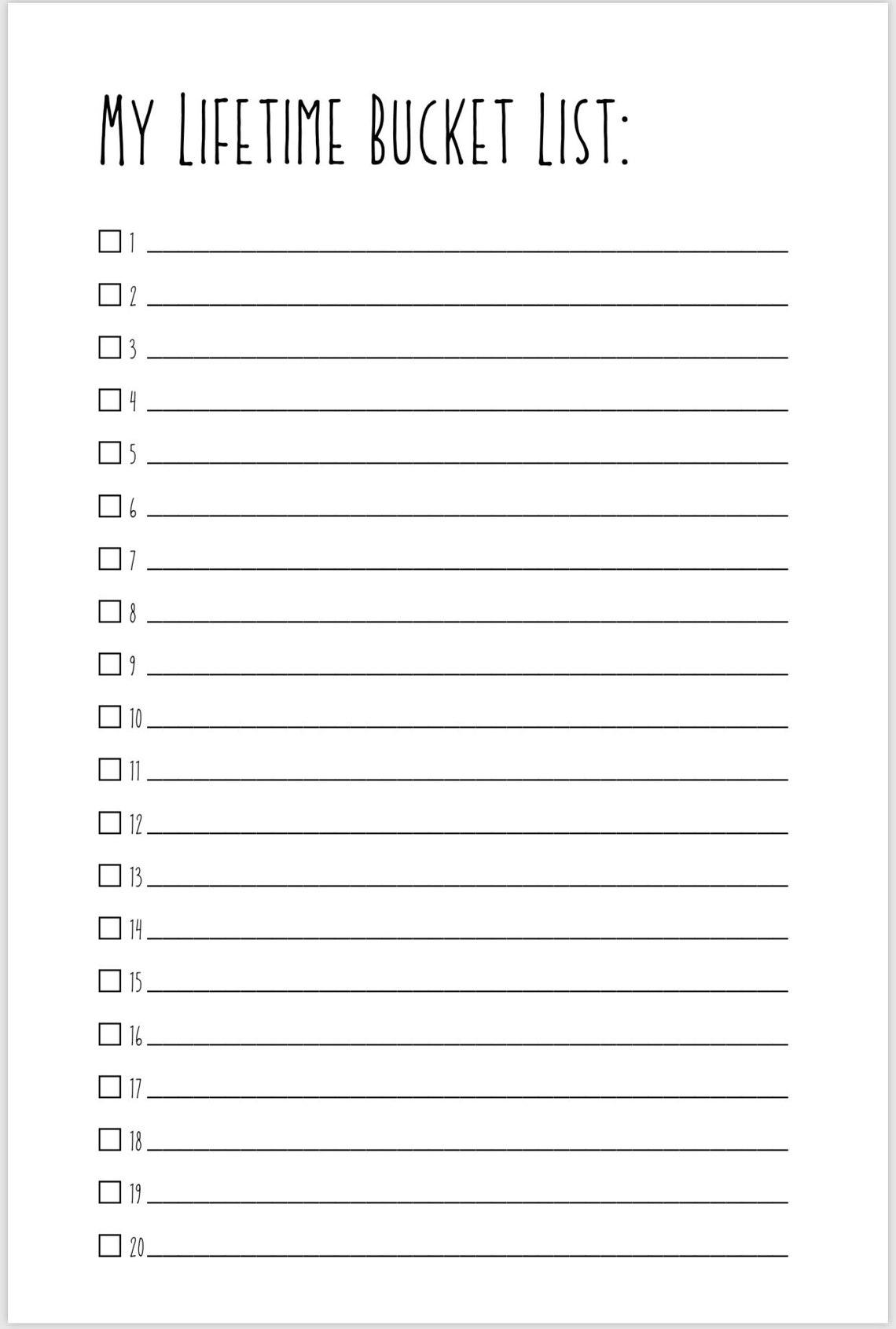 My Bucket List Journal | Etsy