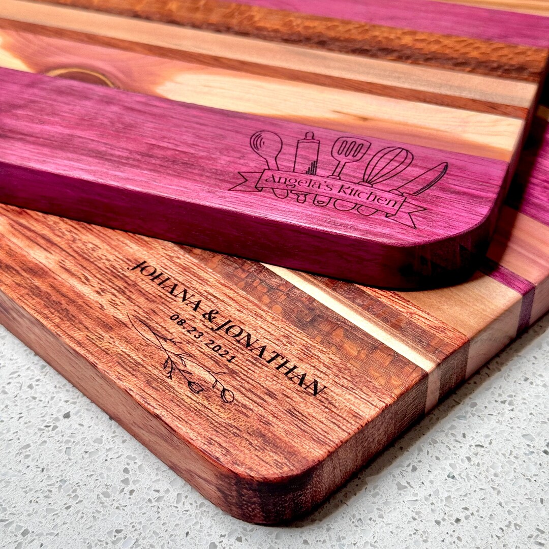 Unique Serving Platter | Solid Wood – Purpleheart, Walnut, Bubinga ...