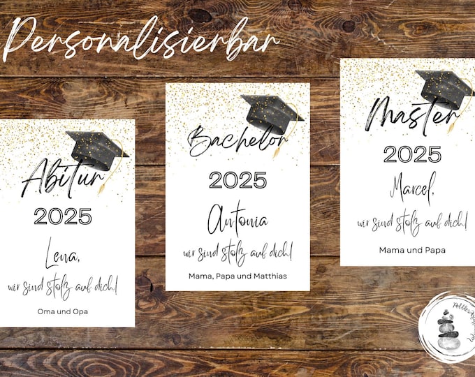 Abitur 2025 Karte – Glückwunschkarte für Abiturienten – Geschenk zur ...