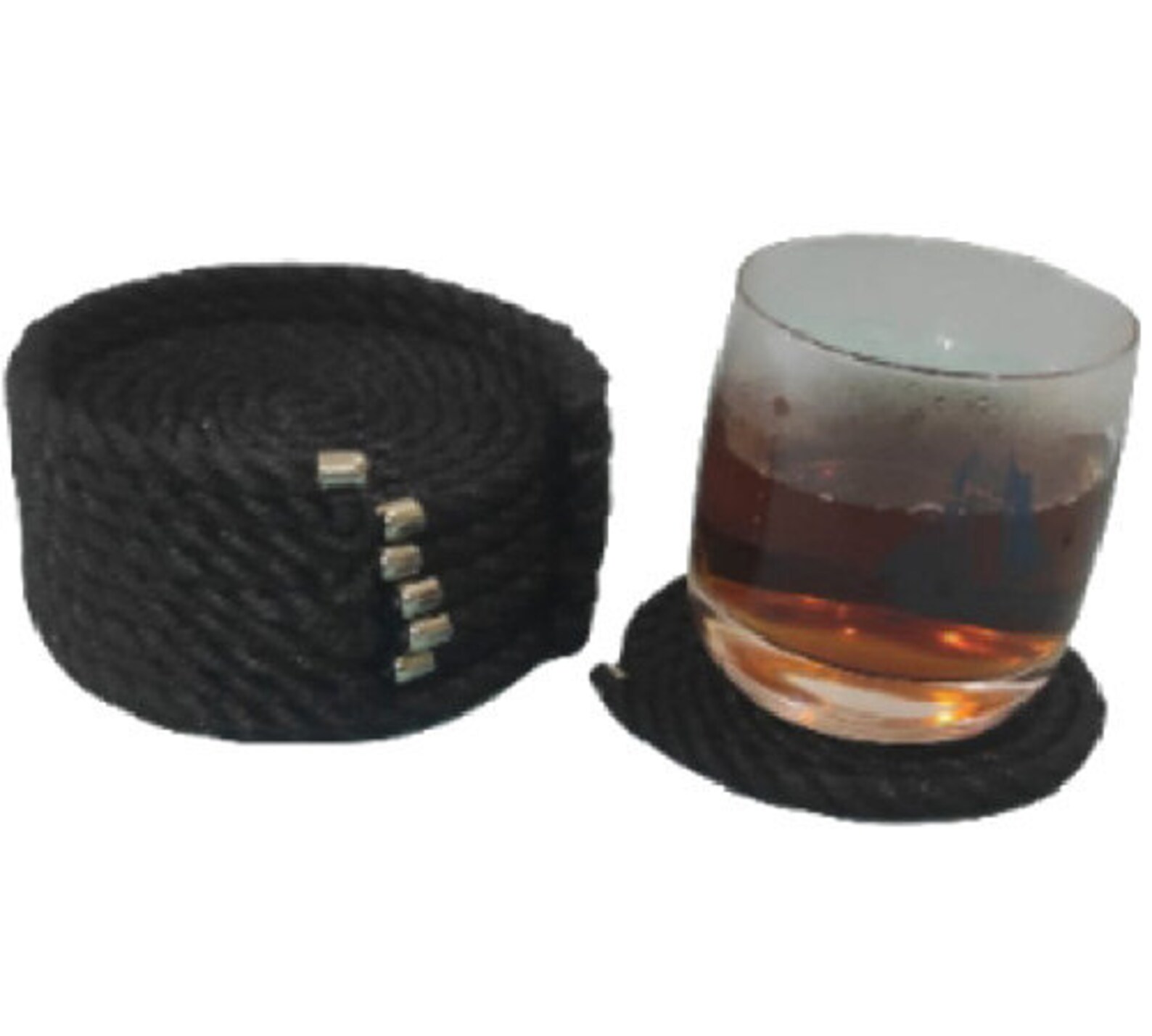 Rope Coaster Set of 6 With It's Stand, Nautical Decor - Etsy